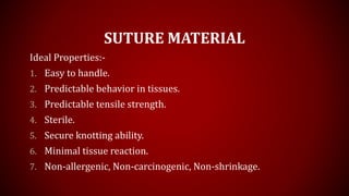 Suturing and its technique | PPTX