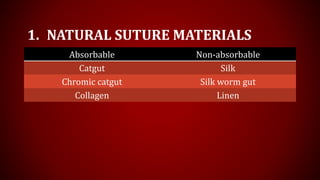 Suturing and its technique | PPTX