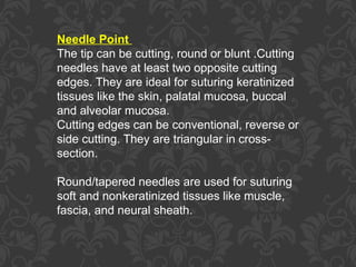 Suturing materials power point presentation.pptx