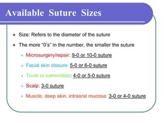 sutures and suturing technique | PPT