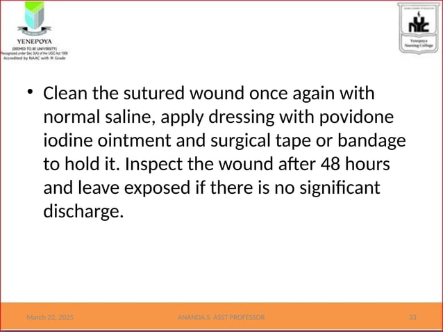 Suturing of superficial wound-ANAND MLHP.pptx