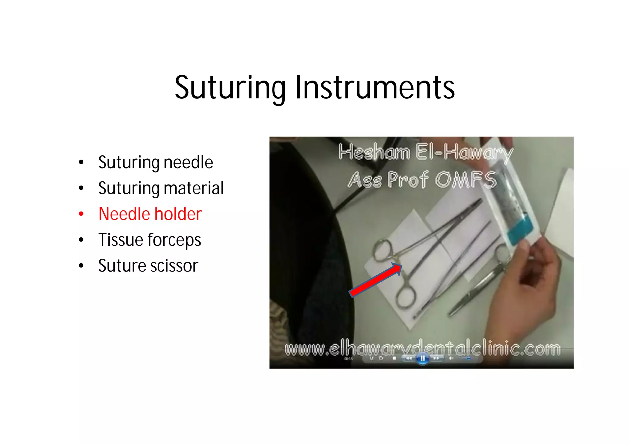 Suturing; principles, armamentarium and techniques | PDF