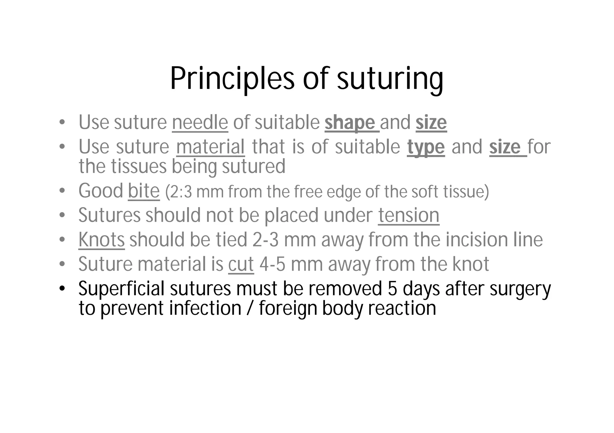 Suturing; principles, armamentarium and techniques | PDF