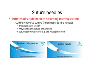 Suturing; principles, armamentarium and techniques | PDF
