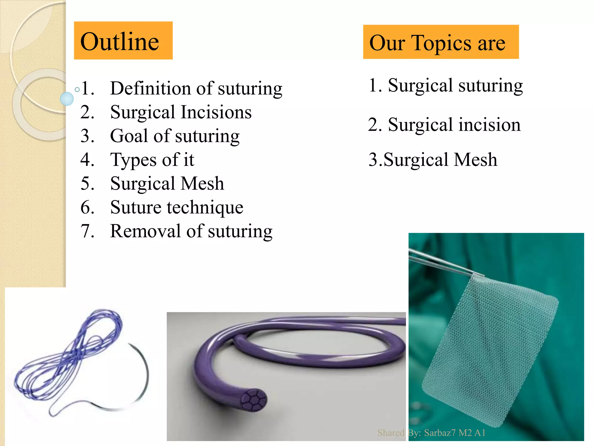 Sutures, Incisions and Mesh.ppt