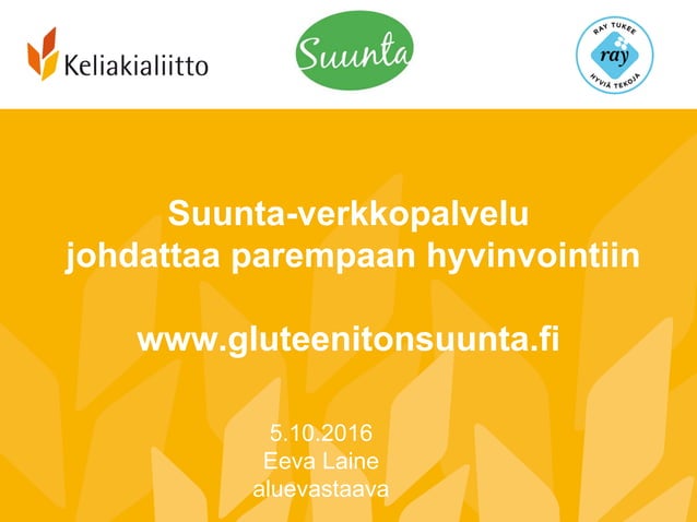 Suunta-verkkopalvelu johdattaa parempaan hyvinvointiin | PPT