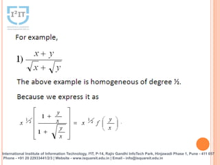 Euler’s Theorem Homogeneous Function Of Two Variables | PPTX