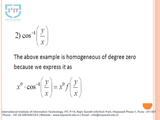 Euler’s Theorem Homogeneous Function Of Two Variables | PPTX