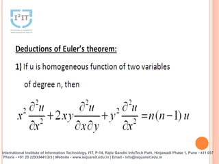 Euler’s Theorem Homogeneous Function Of Two Variables | PPTX | Email | Internet