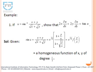 Euler’s Theorem Homogeneous Function Of Two Variables | PPTX
