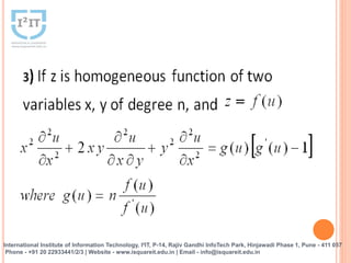 Euler’s Theorem Homogeneous Function Of Two Variables | PPT