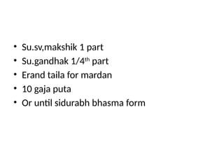 SUVARNA MAKSHIK BHASMA.pptxon suvarna makshik | PPTX