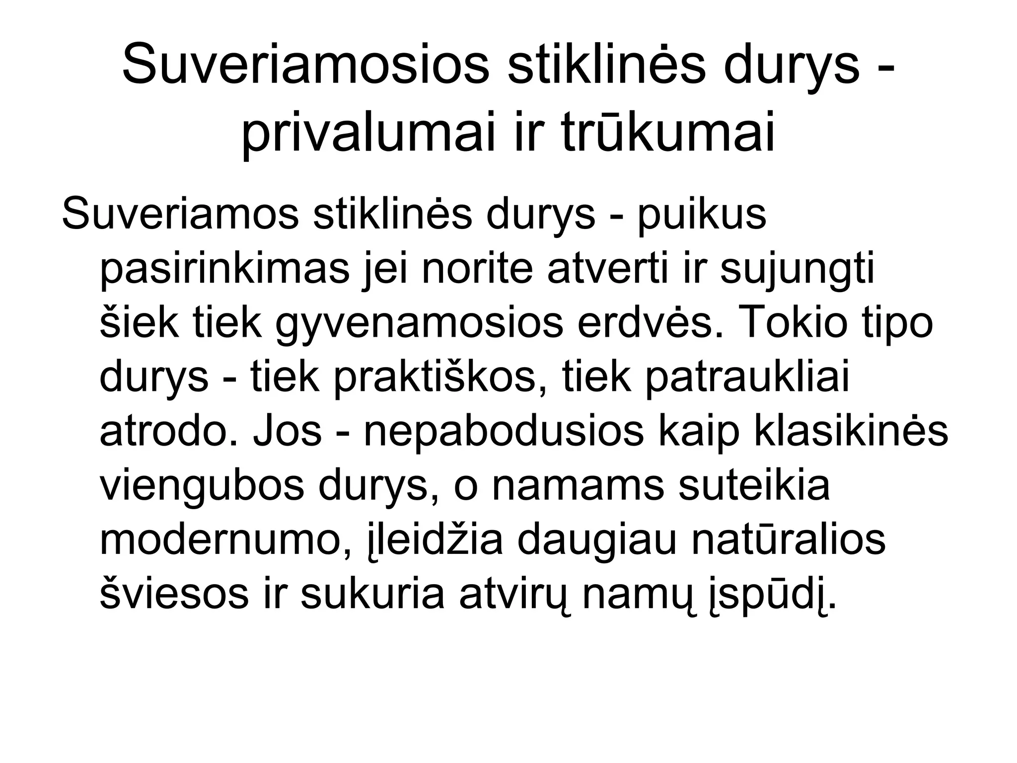 Suveriamos durys | PPT