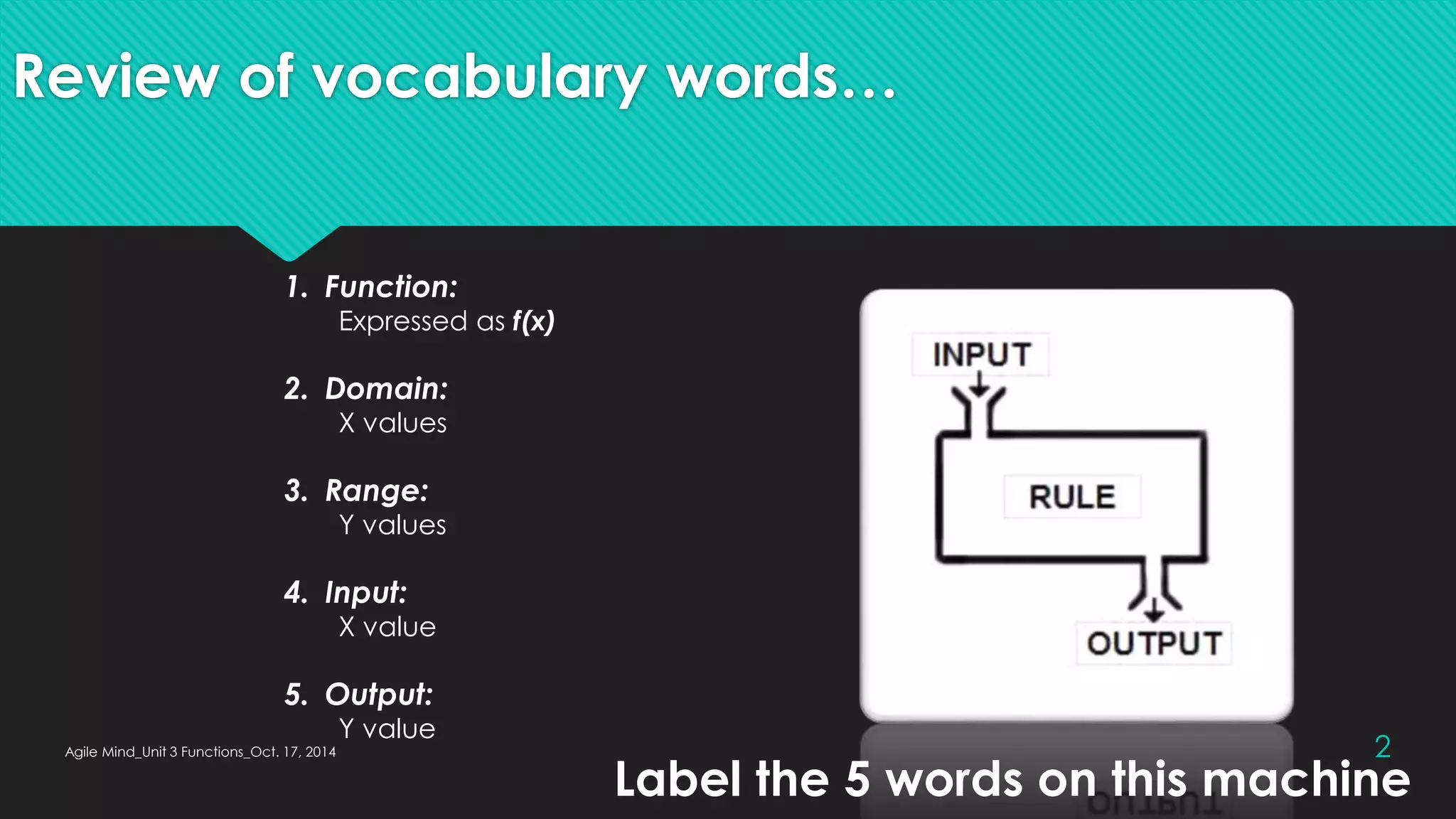 Function tables | PPT