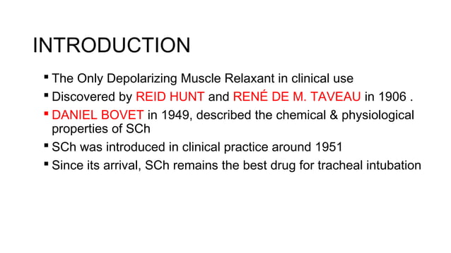 Suxamethonium | PPT | Chemistry | Science