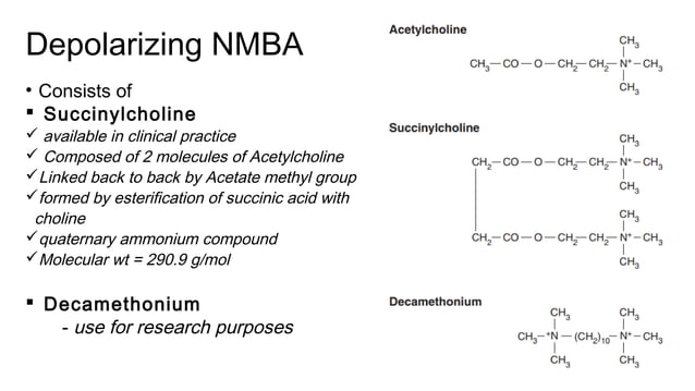 Suxamethonium | PPT | Chemistry | Science