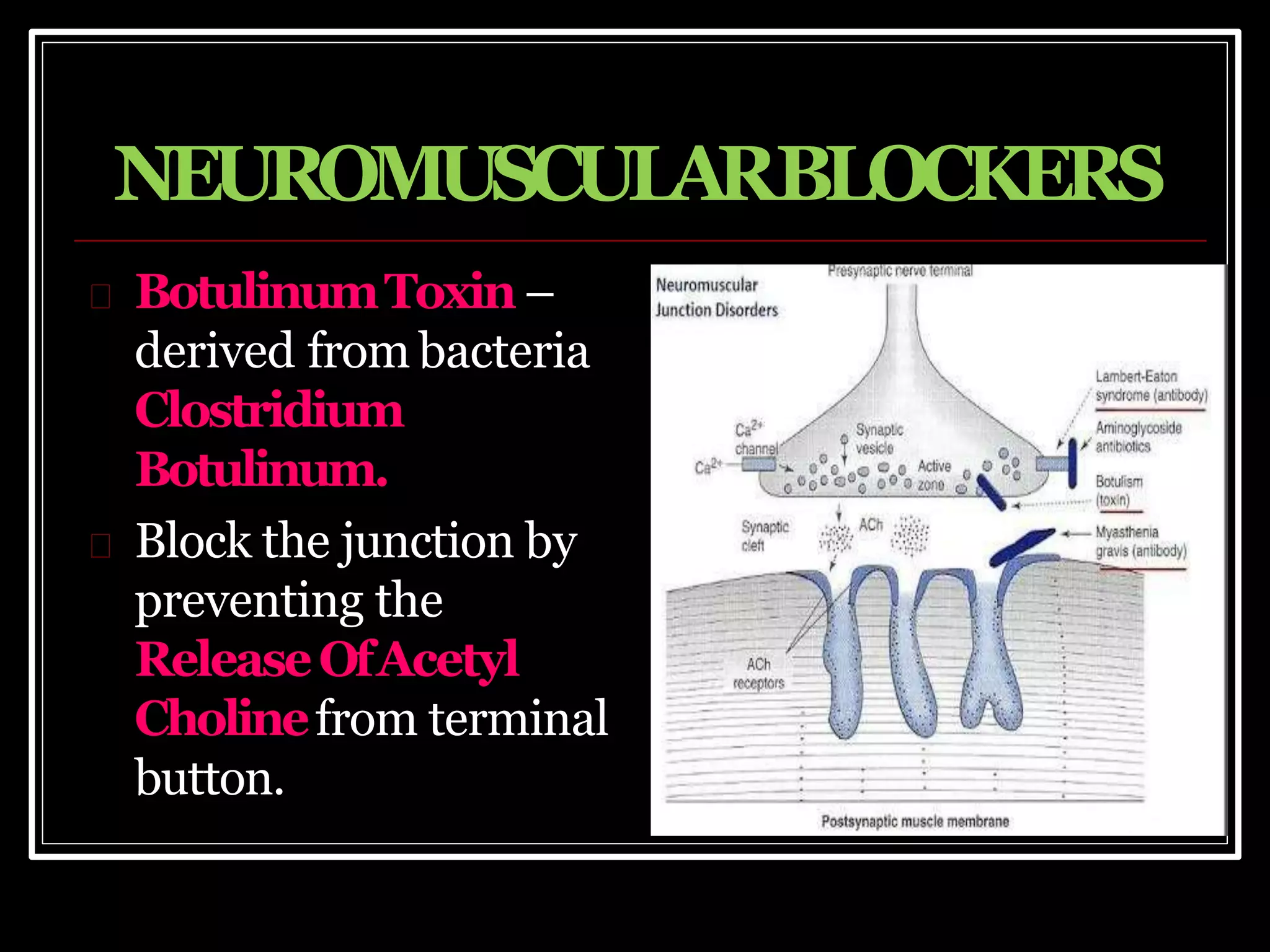 Neuromuscular blocking agents | PPTX
