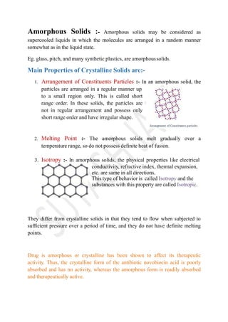 Solid-Crystalline, Amorphous & Polymorphism | PPTX