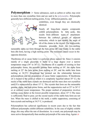 Solid-Crystalline, Amorphous & Polymorphism | PPTX