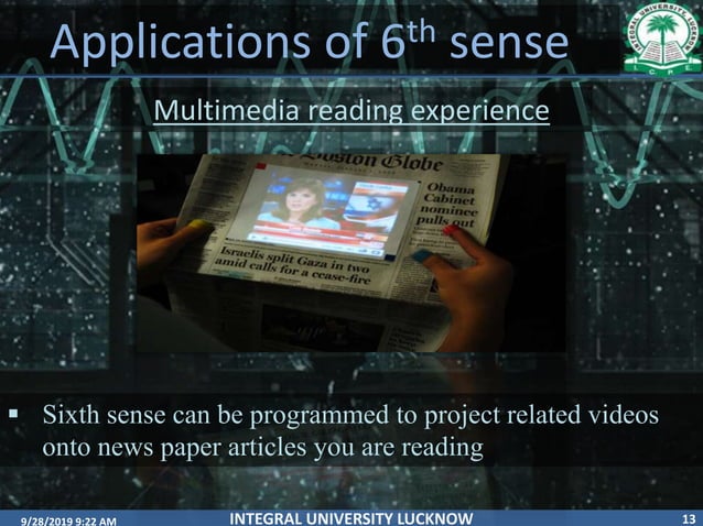 Sixth Sense Technology with gestures | PPT