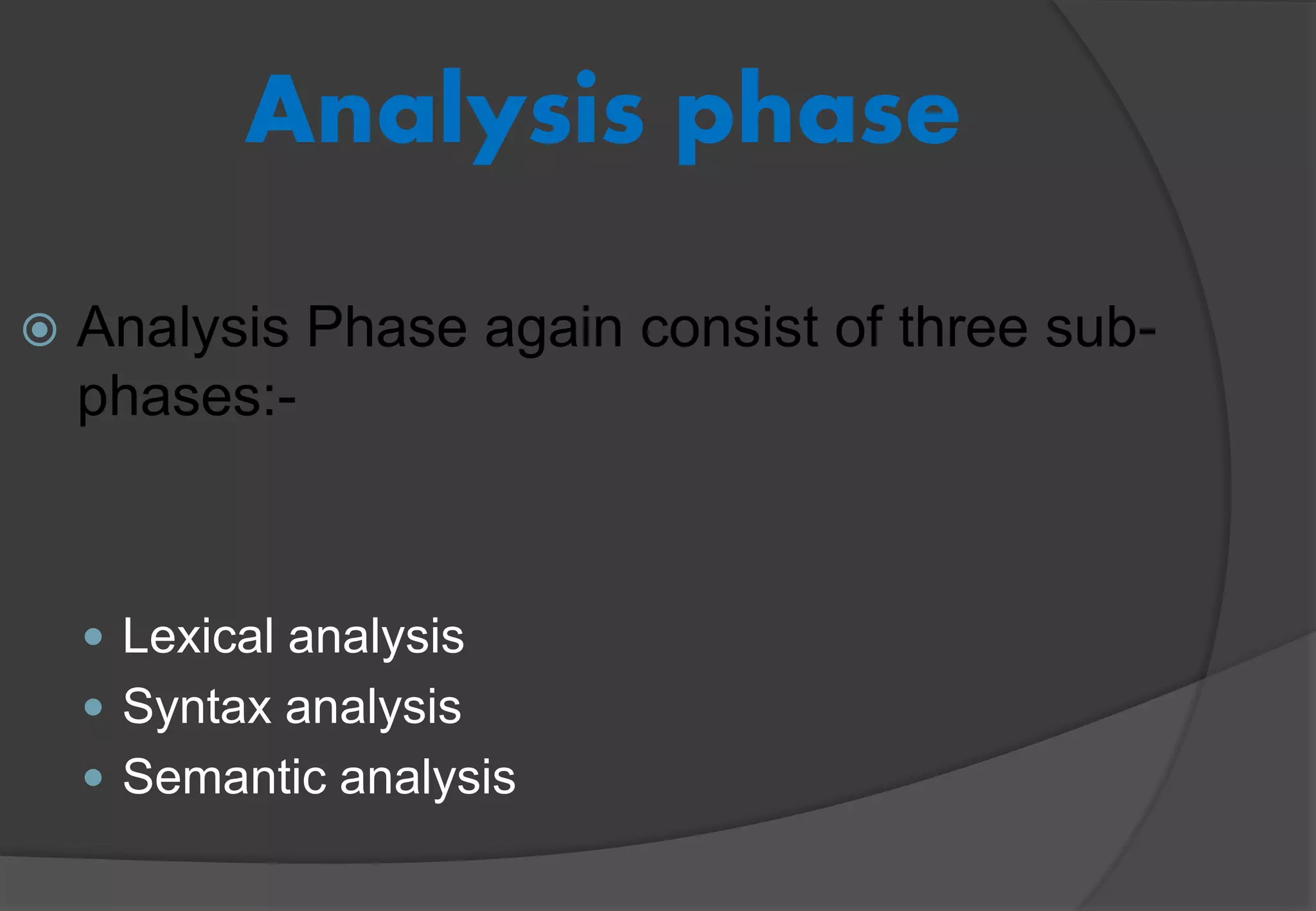 Phases Of Compiler Analysis Phase Ppt