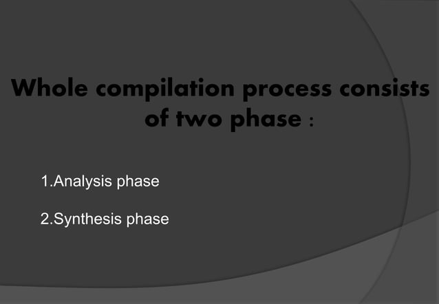 phases of compiler-analysis phase | PPT