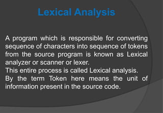 phases of compiler-analysis phase | PPT