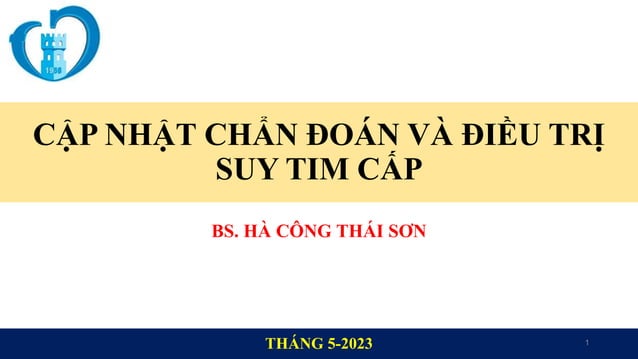 Cập nhật chẩn đoán và điều trị Suy tim cấp 2023 | PPTX