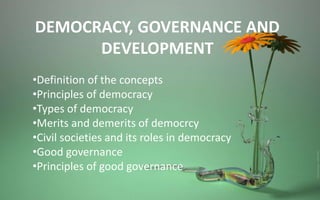 Suza dds 02 democracy governance and development show | PPT