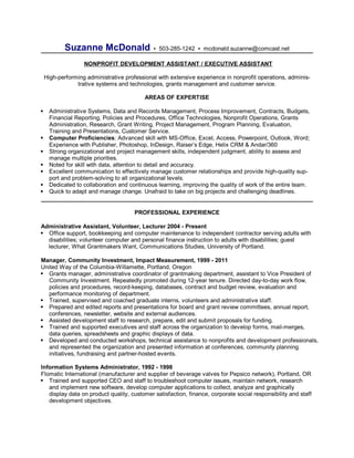 Suzanne McDonald Resume | PDF | Non-Profit Organizations | Industries