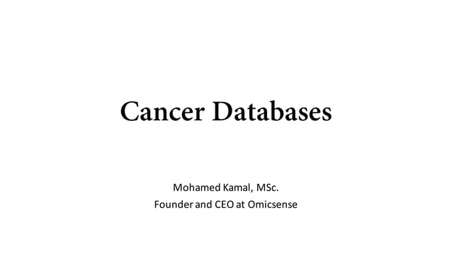 Cancer Databases | PDF