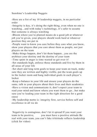 Suzie SunshineLeadership 101I’m Suzie Sunshine and t.docx