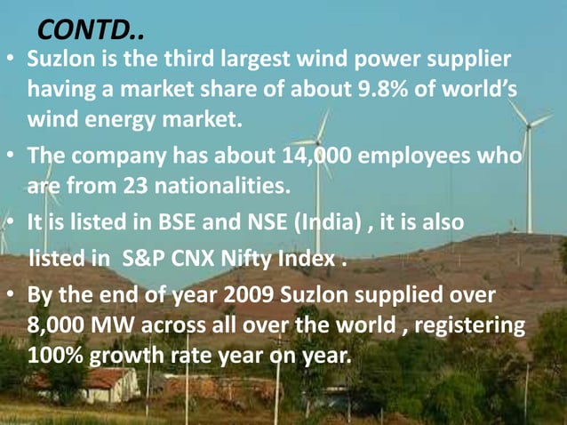 Suzlon | PPTX | Power and Energy Industry | Industries