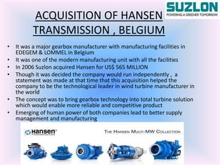 Suzlon and its operations | PPTX