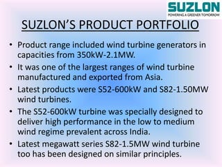 Suzlon and its operations | PPTX