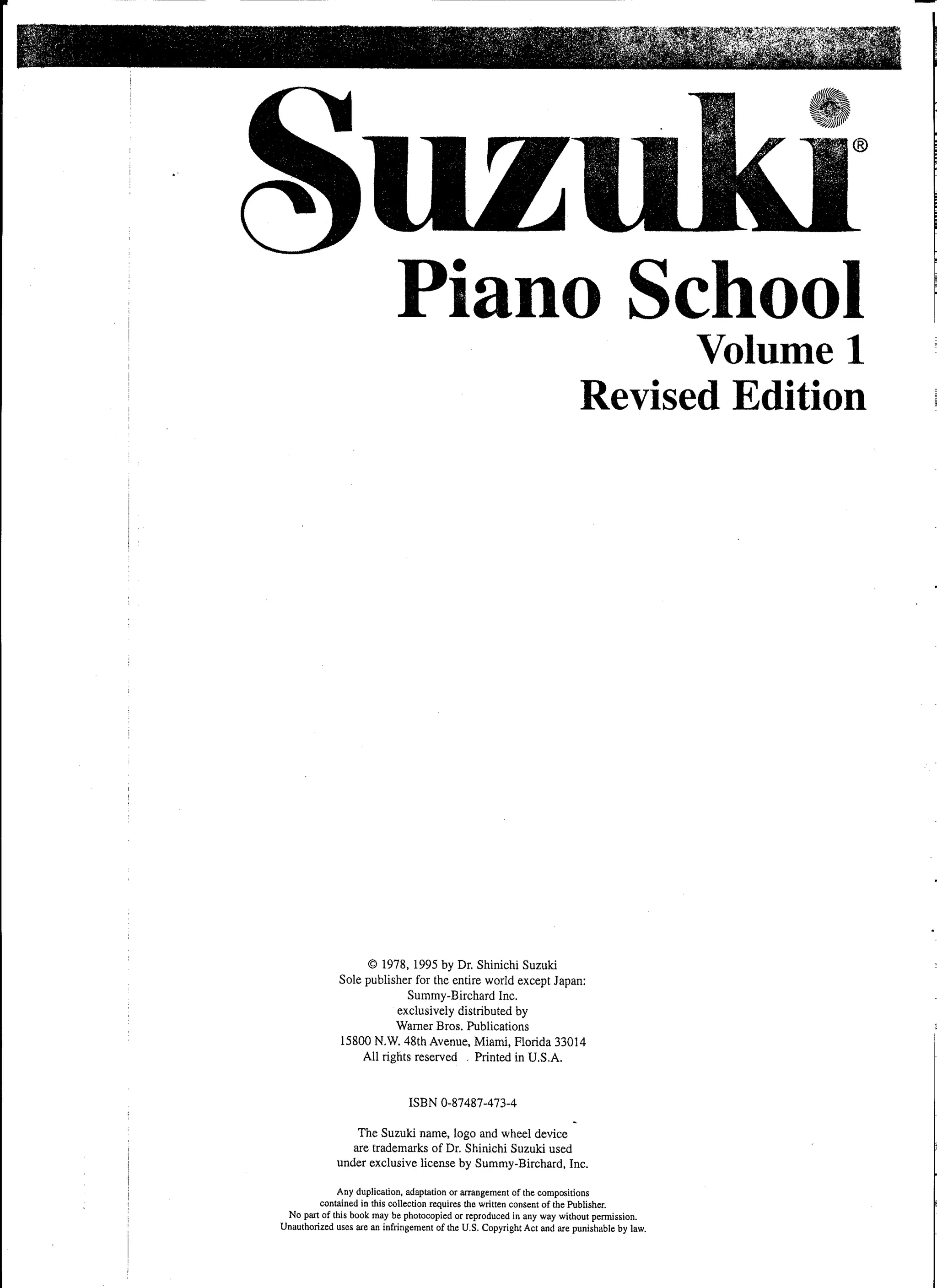 Suzuki piano-school-volume-1 | PDF