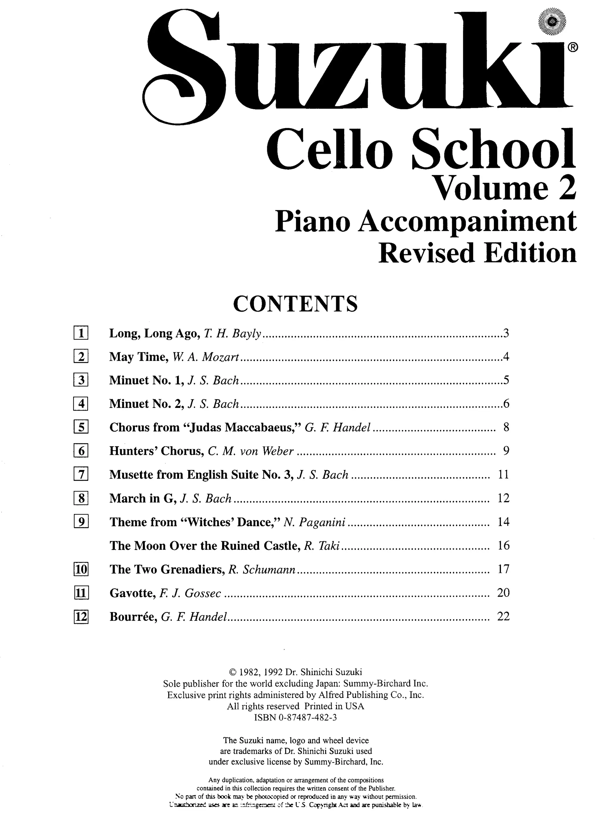 Suzuki cello school_vol._2_(cello_part_&_piano_accompaniment) | PDF