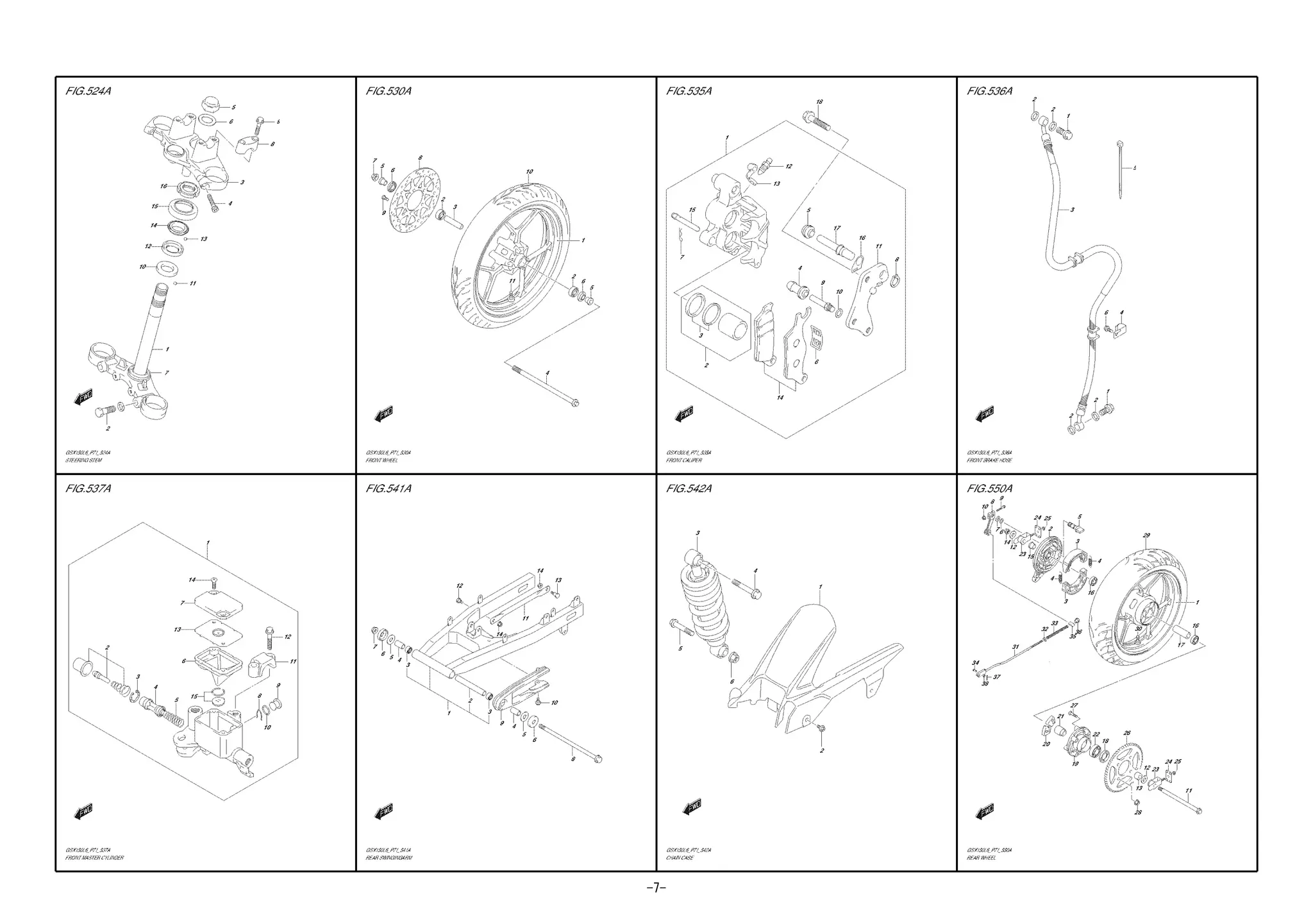 Suzuki gs 150 gixxer catalogo de partes | PDF
