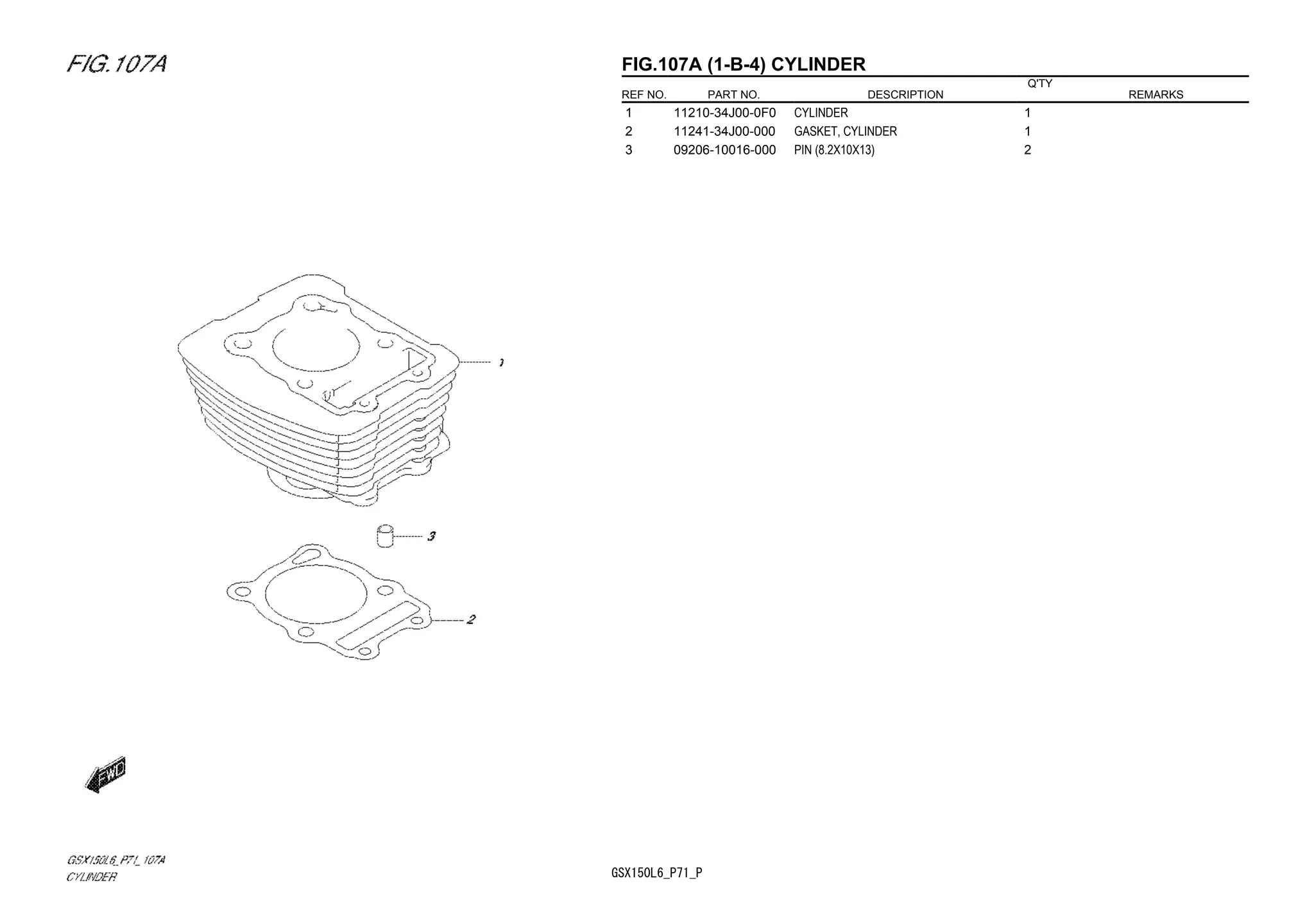 Suzuki gs 150 gixxer catalogo de partes | PDF