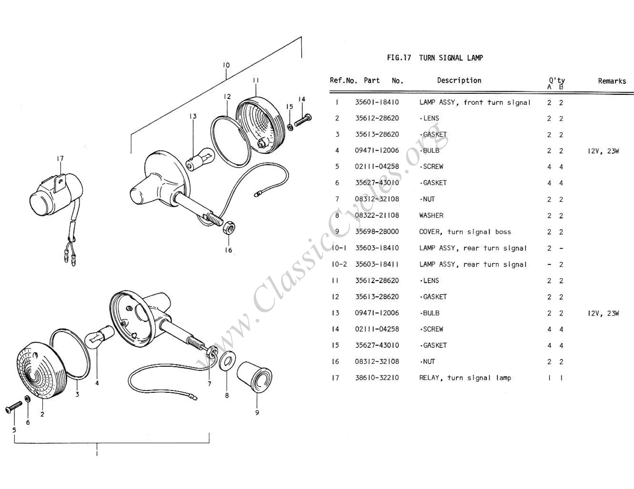 Suzuki gt500 gt 500 illustrated parts list diagram manual | PDF
