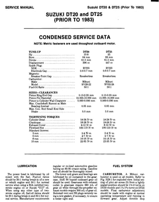 Suzuki outboard dt8 c, dt8c sail, dt9.9c, dt9.9c sail, dt9.9, dt16 ...