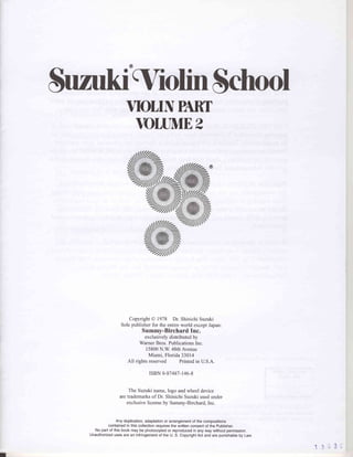Suzuki violin method vol 02 | PDF