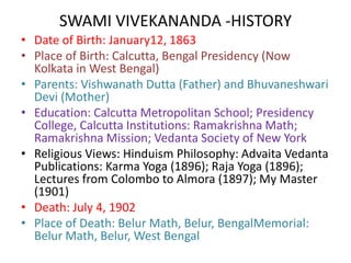SWAMI VIVEKANANDA | PPTX