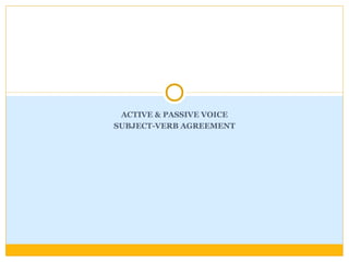 subject-verb agreement | PPT