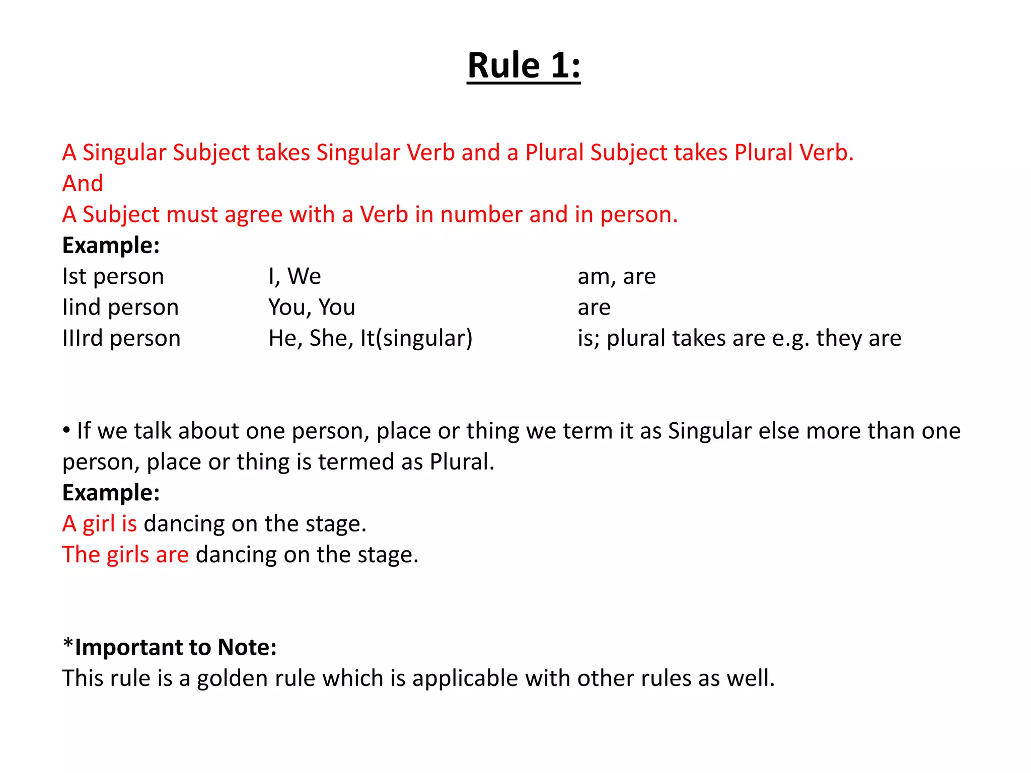 Subject Verb Concord Slideshare | PPTX