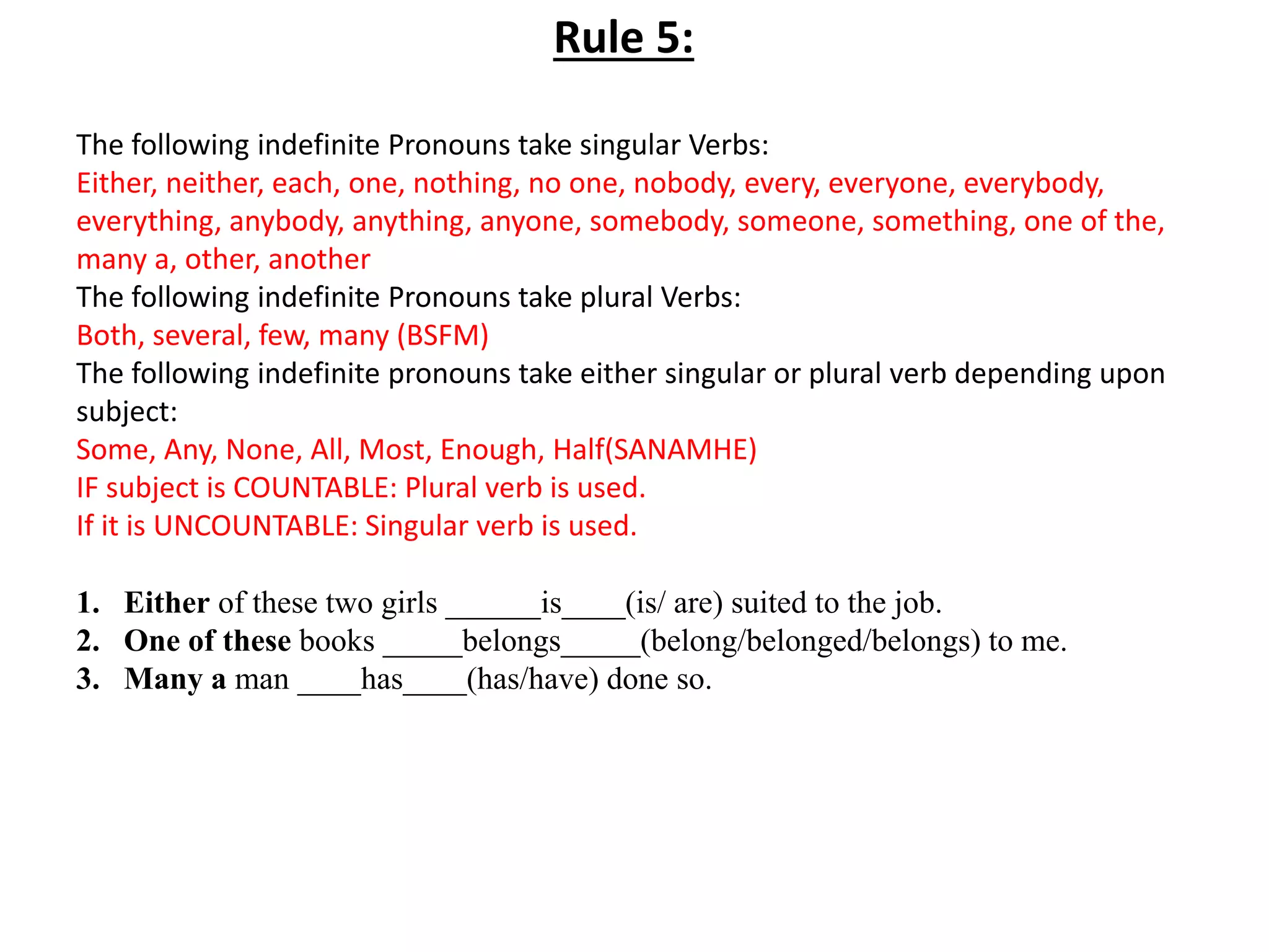 Subject Verb Concord Slideshare | PPTX