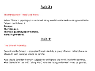 Subject Verb Concord Slideshare | PPTX