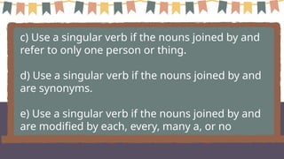 Subject verb agreement_English_Rules 1 to 7 | PPTX