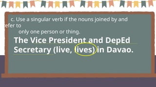 Subject verb agreement_English_Rules 1 to 7 | PPTX