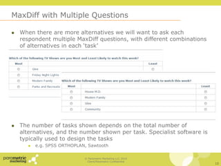 Introduction to MaxDiff Scaling of Importance - Parametric Marketing Slides | PPTX
